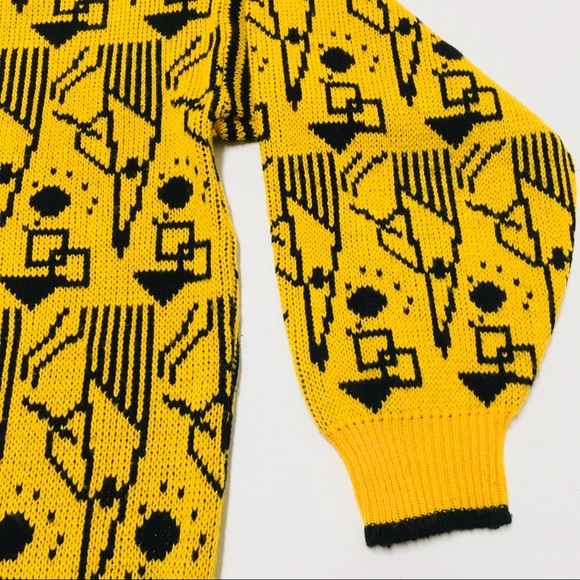 Vintage | Sweaters | Vintage Extra Touch 8s Oversized Geo Sweater M L ...
